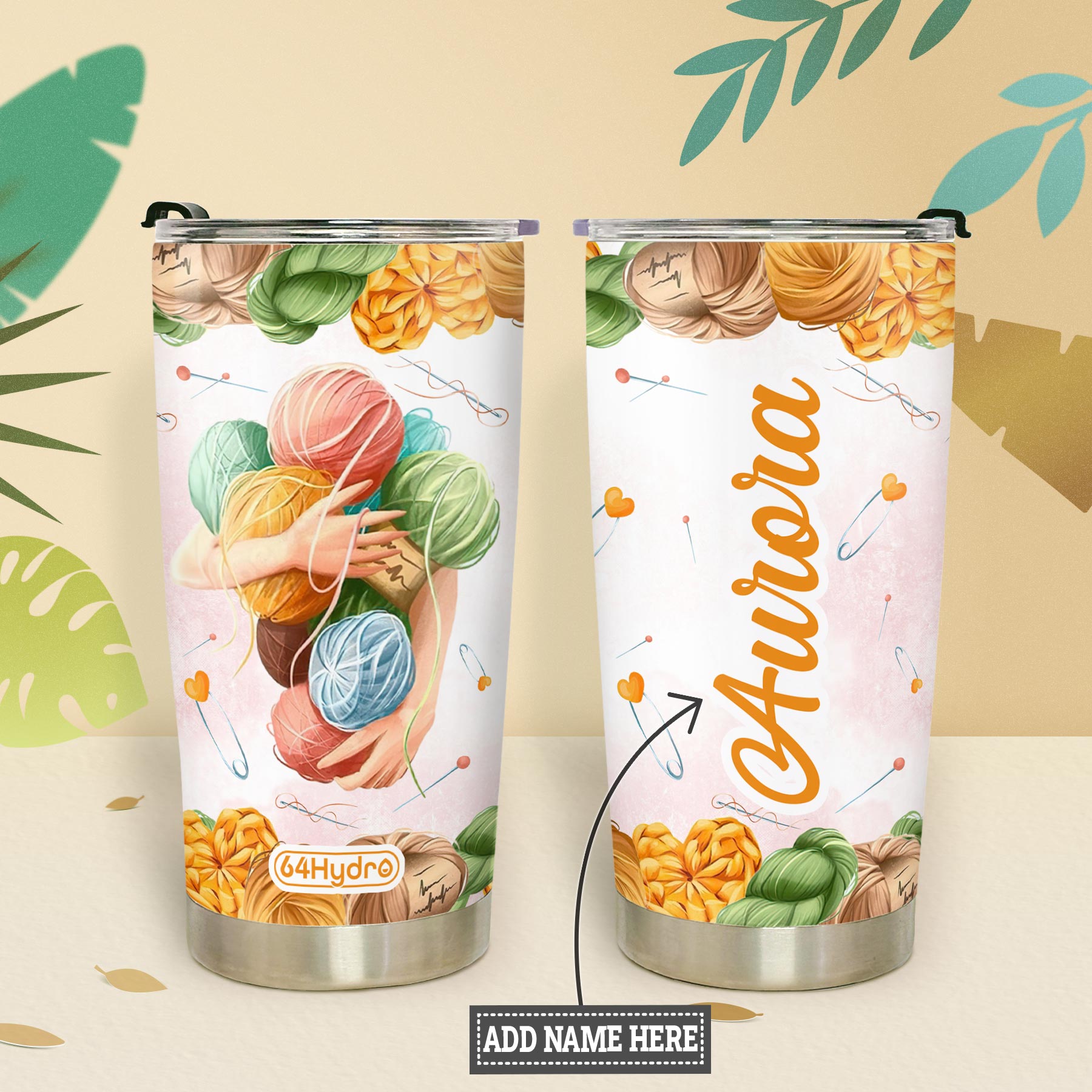 Knitting Hug HTRZ26095294KM Stainless Steel Tumbler – 64Hydro